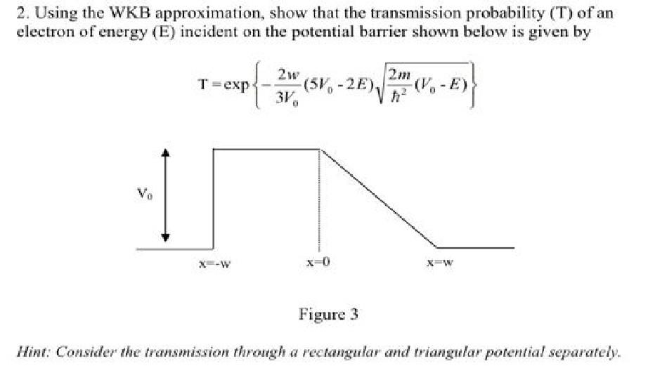 Solved 2. Using the WKB approximation, show that the | Chegg.com