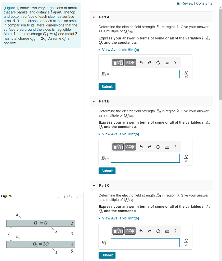 Solved Review | Constants Part A (Figure 1) shows two very | Chegg.com Solved Review | Constants Part A (Figure 1) shows two very | Chegg.com
