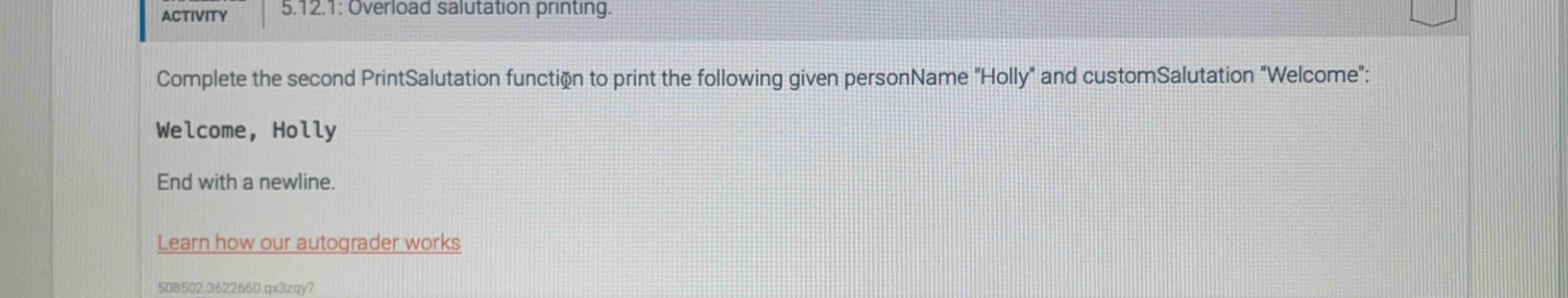 Solved Complete the second PrintSalutation functiø̄n to | Chegg.com