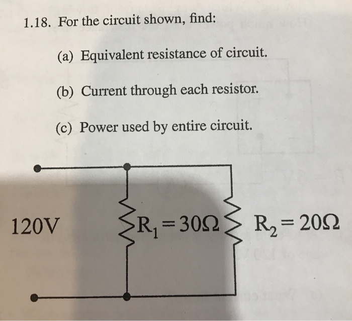 Solved For the circuit shown, find: (a) Equivalent | Chegg.com