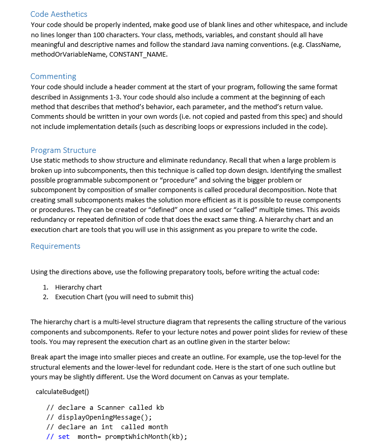 Solved Budgeter Program Behavior Write a complete Java | Chegg.com
