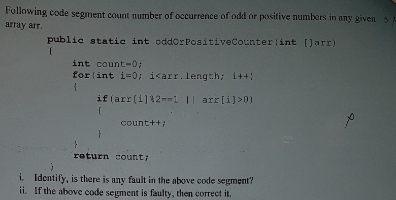 Solved Following Code Segment Count Number Of Occurrence Of 0527