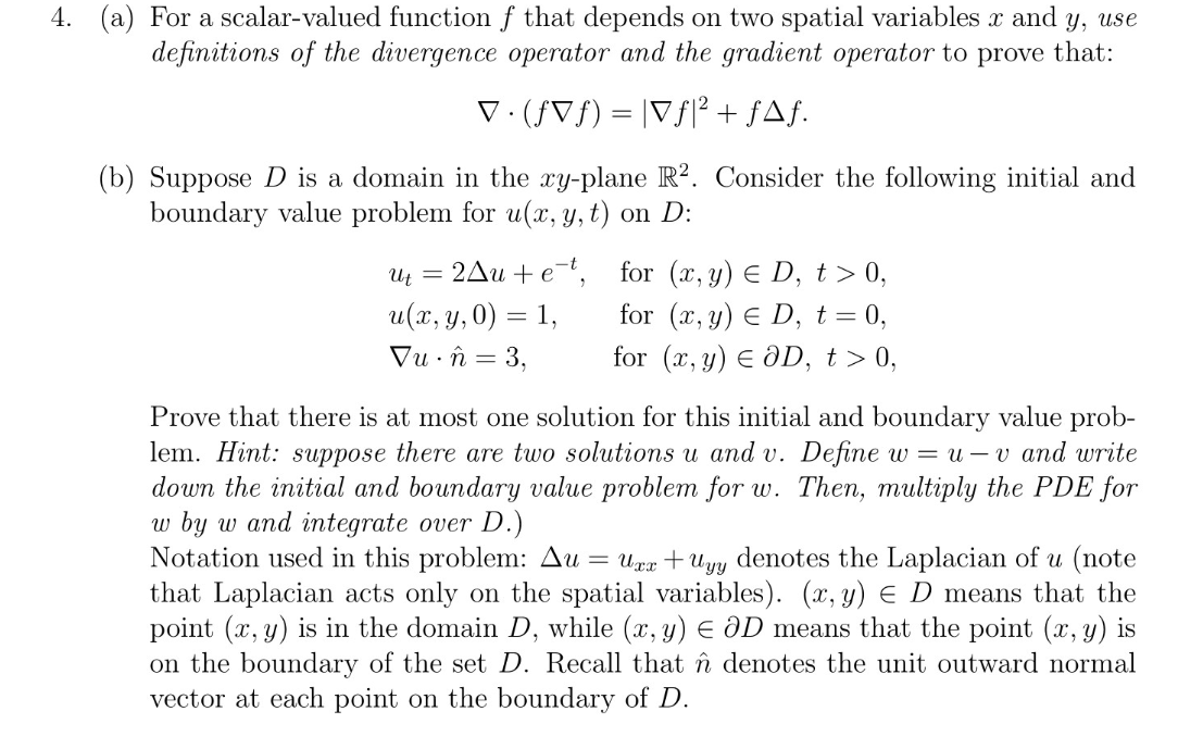 Solved 4. (a) For a scalar-valued function f that depends on | Chegg.com