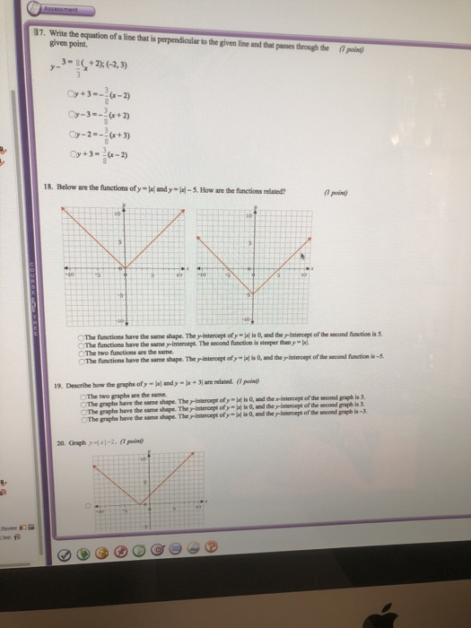 Solved Linear Functions Unit Test Isalah Lopez ls taking | Chegg.com