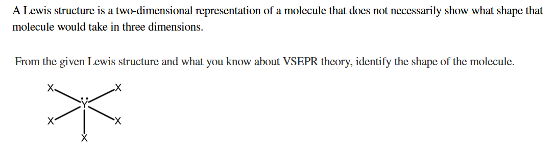 Solved A Lewis structure is a two-dimensional representation | Chegg.com