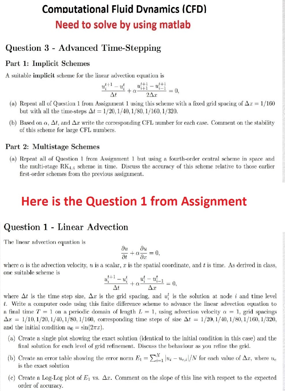 Computational Fluid Dynamics (CFD) Need to solve by | Chegg.com