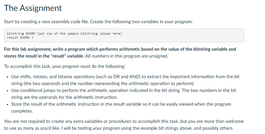 Start by creating a new assembly code file. Create | Chegg.com