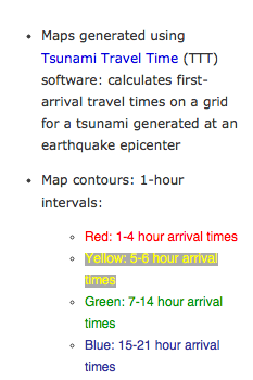 Maps generated using Tsunami Travel Time (TTT) | Chegg.com
