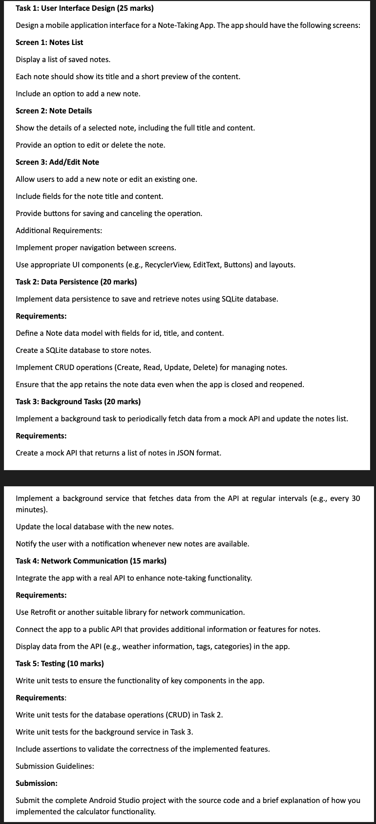 Solved Task 1: User Interface Design (25 ﻿marks)Design a | Chegg.com