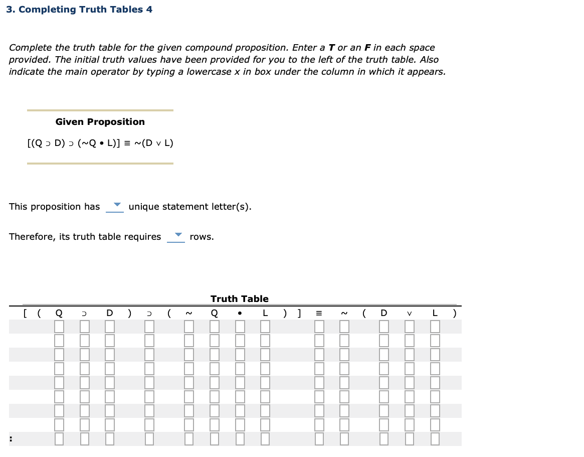 Complete the truth table for the given compound | Chegg.com
