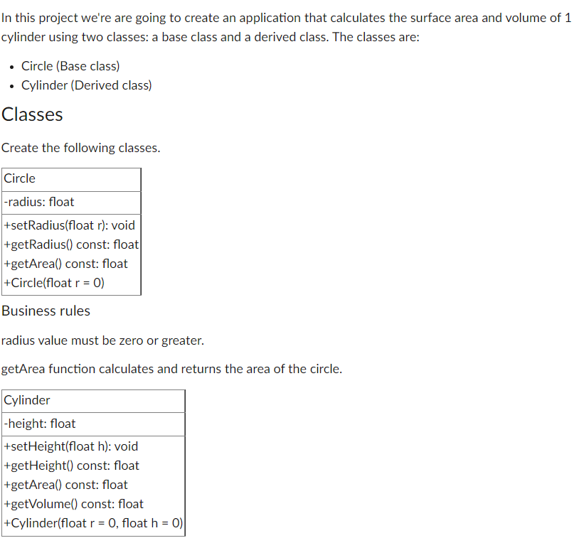 Solved In this project we're are going to create an | Chegg.com