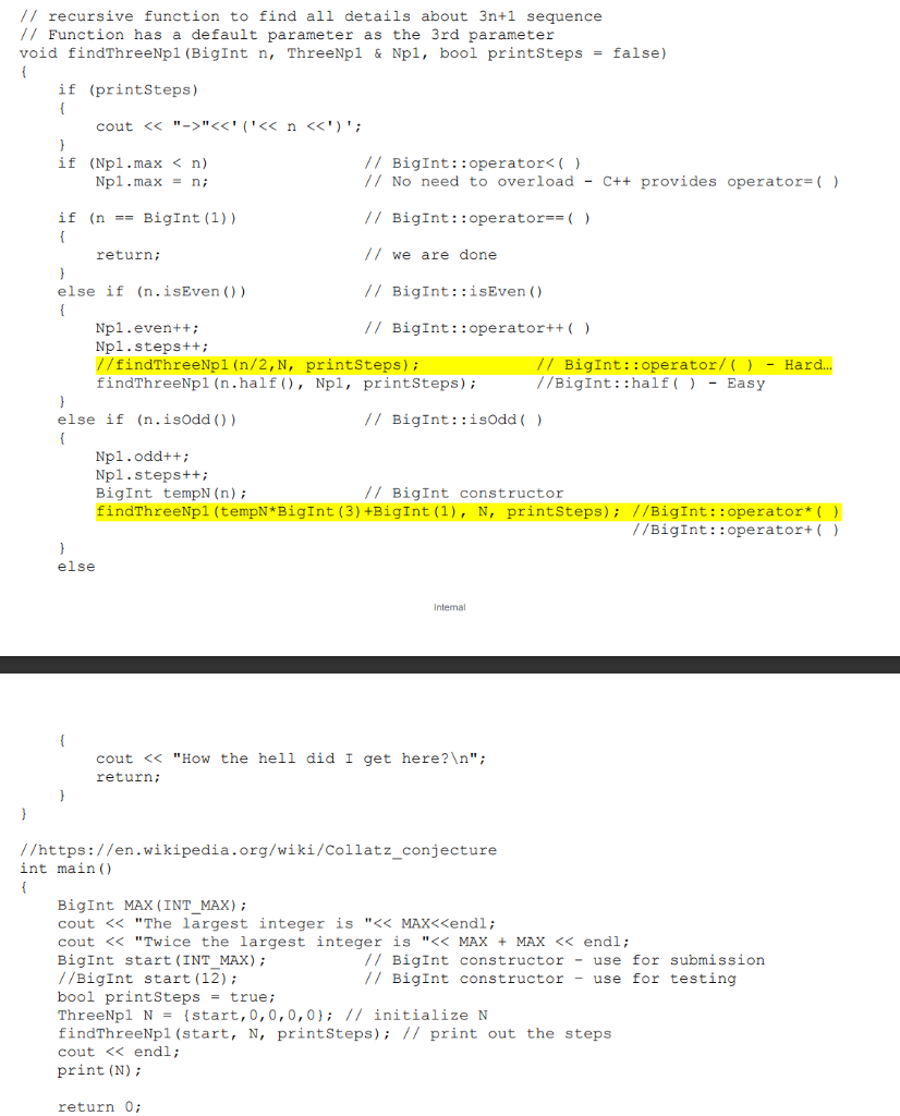 Solved The Collatz conjecture is one of the most famous | Chegg.com
