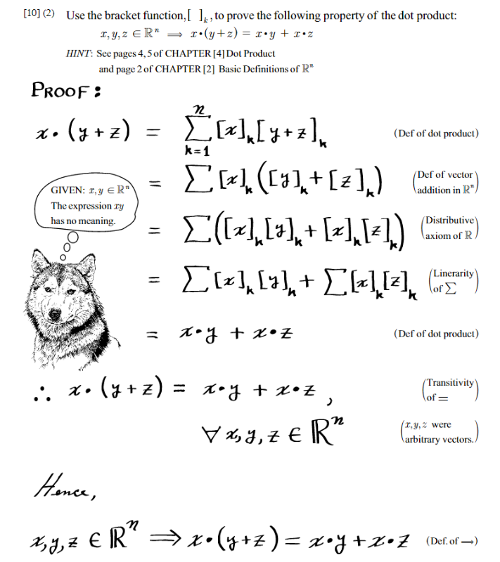 Solved [10] (2) Use the bracket function, [ ]k, to prove the | Chegg.com