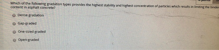 Solved Which of the following gradation types provides the | Chegg.com