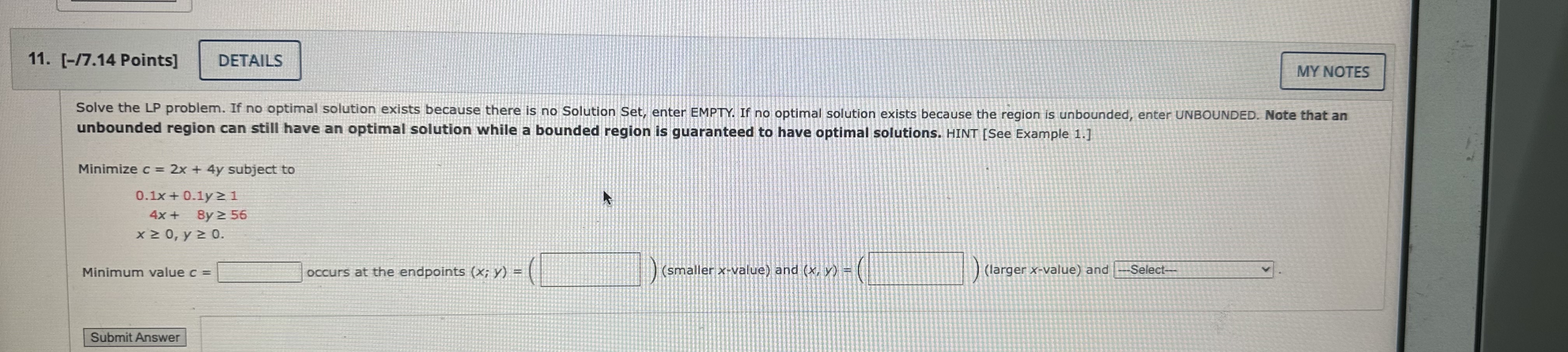 Solved unbounded region can still have an optimal solution | Chegg.com
