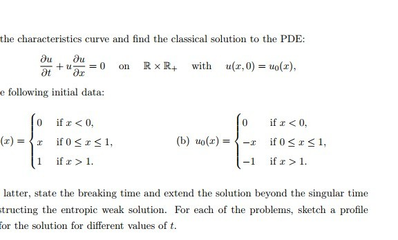 Solved how to find weak entropy solution for (b) , can | Chegg.com