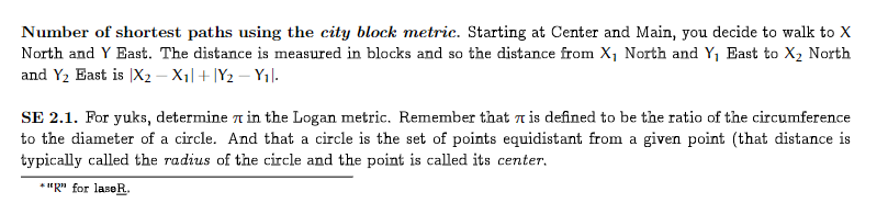 Number of shortest paths using the city block metric. | Chegg.com