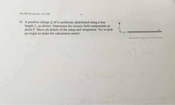 Solved A positive charge Q of is uniformly distributed along | Chegg.com