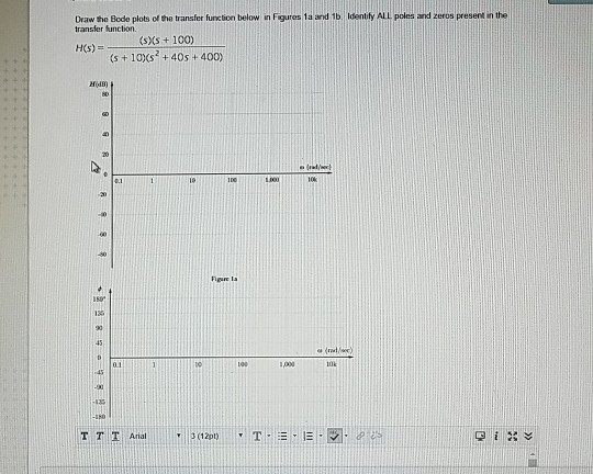 Solved Draw the Bode plots of the transfer function below in | Chegg.com