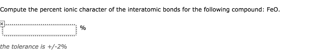 Solved Compute the percent ionic character of the | Chegg.com