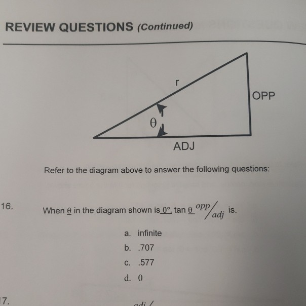 Solved REVIEW QUESTIONS (Continued) OPP ADJ Refer to the | Chegg.com