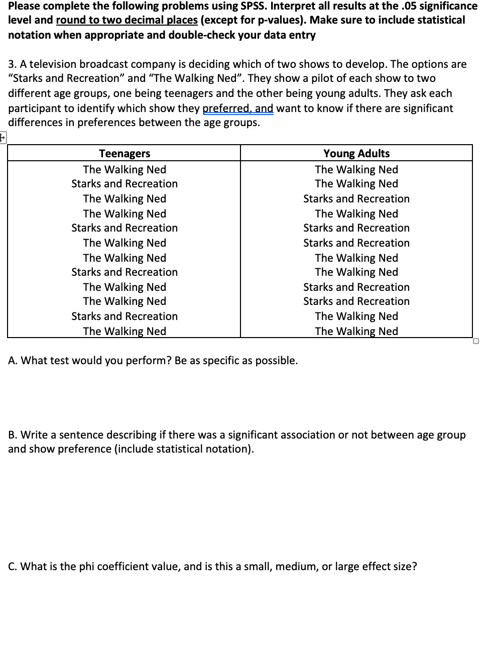 Solved Please complete the following problems using SPSS. | Chegg.com