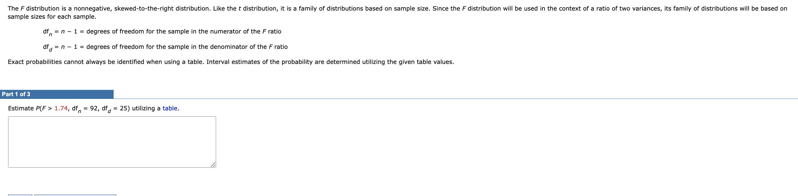 Solved sample sizes for each sample. dfn=n−1= degrees of | Chegg.com