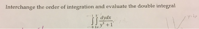 Solved Interchange the order of integration and evaluate the | Chegg.com