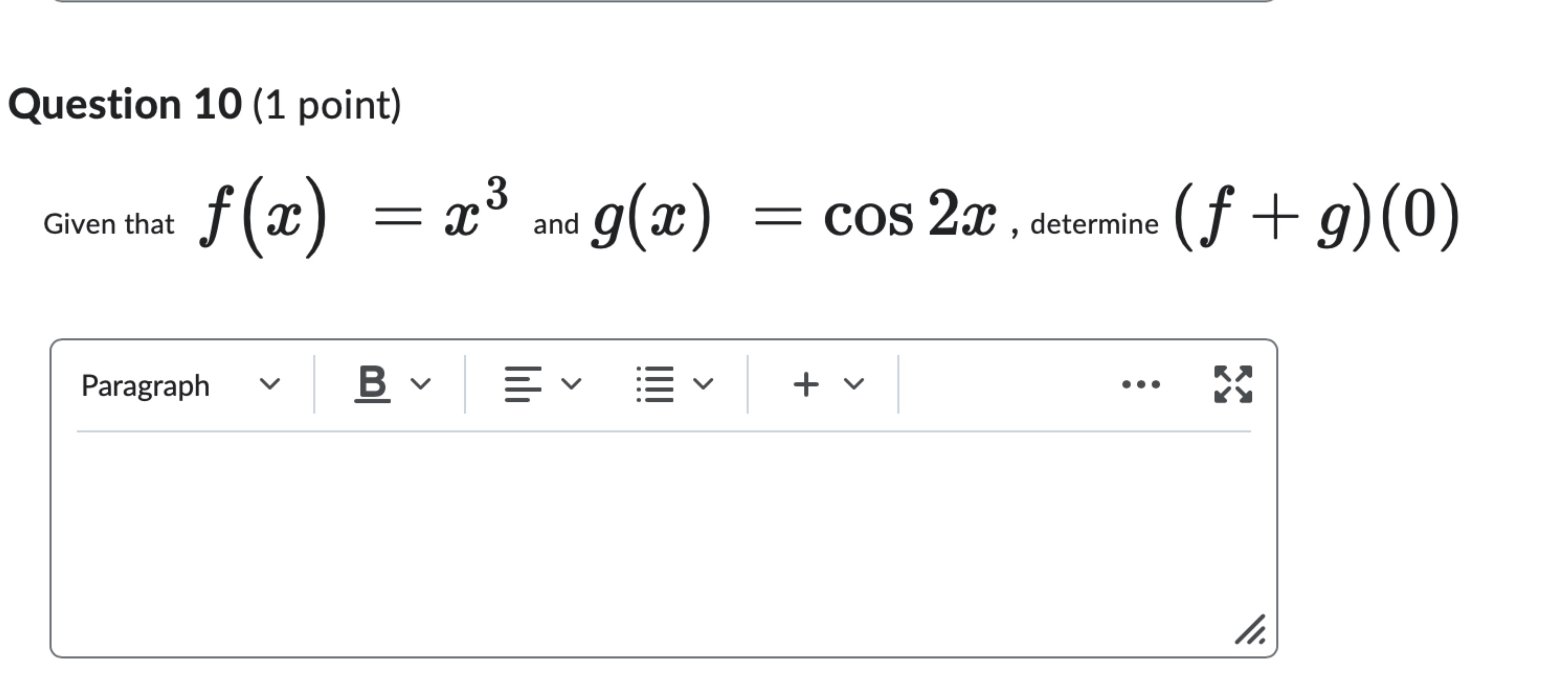 Solved Question 10 (1 ﻿point) ﻿Given that f(x)=x3 ﻿and | Chegg.com