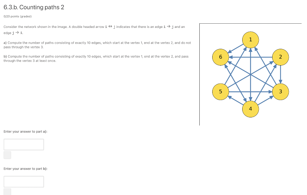 Solved 6.3.a. Counting paths 1 0/10 points (graded) Consider | Chegg.com
