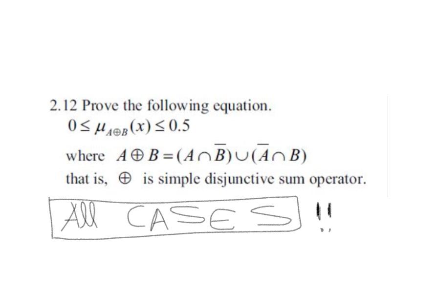 Solved 2.12 Prove the following equation. 05 Ha@g(x)