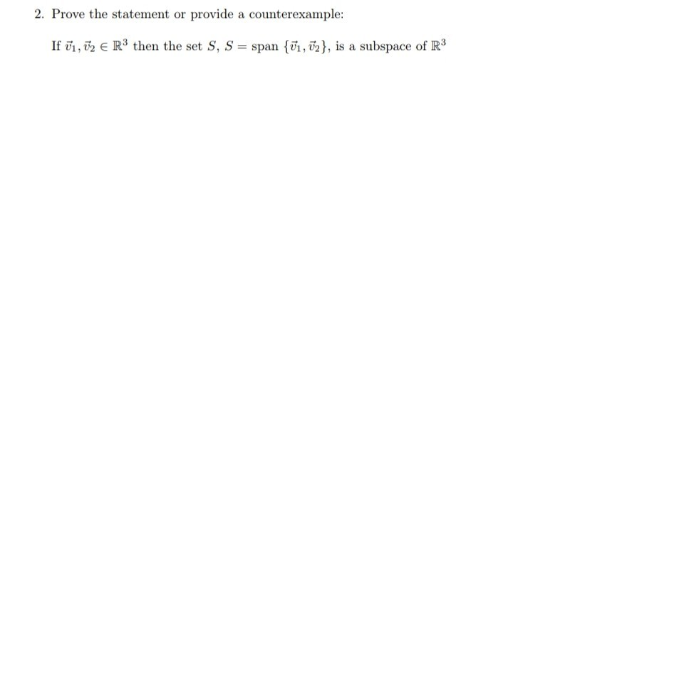 Solved 2. Prove the statement or provide a counterexample: | Chegg.com