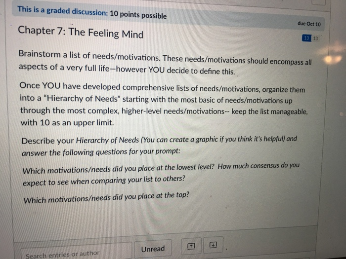 Solved This is a graded discussion: 10 points possible due | Chegg.com