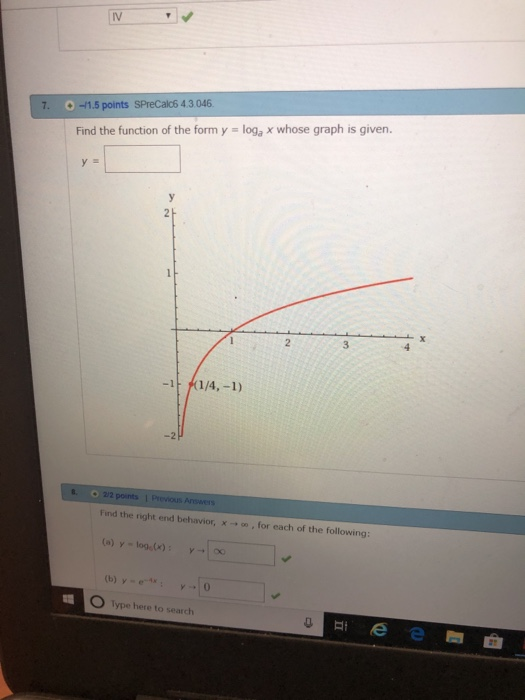 Solved 0/2 points | Previous Answers SPreCalc6 4.3.008 MI | Chegg.com