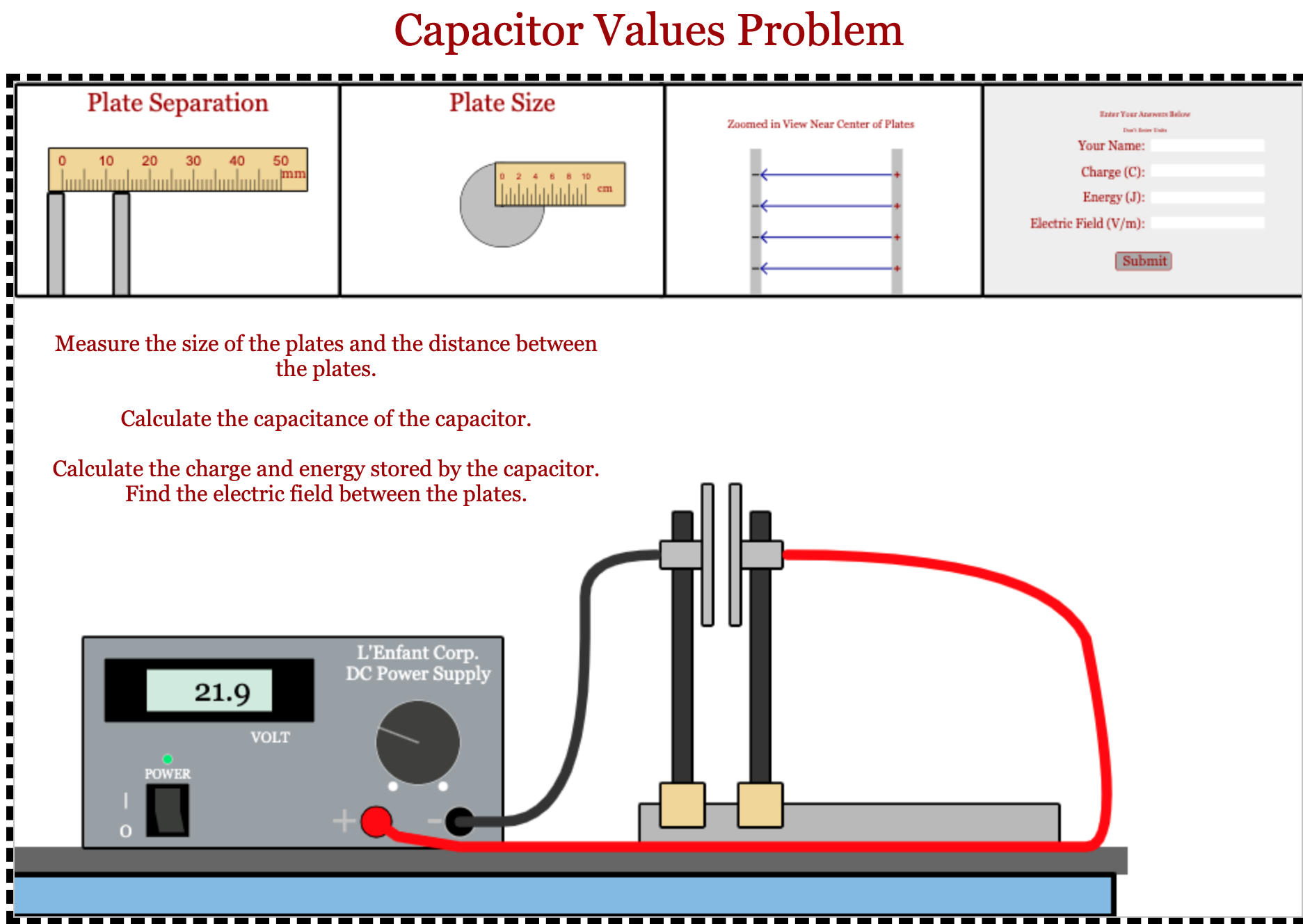 Solved Capacitor Values Problem Measure the size of the | Chegg.com