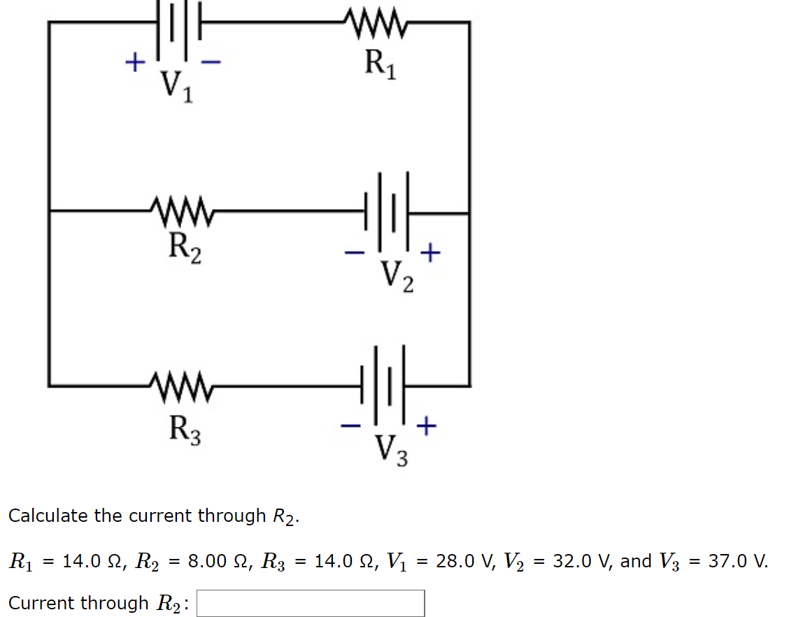 Solved Calculate the current through R2. | Chegg.com
