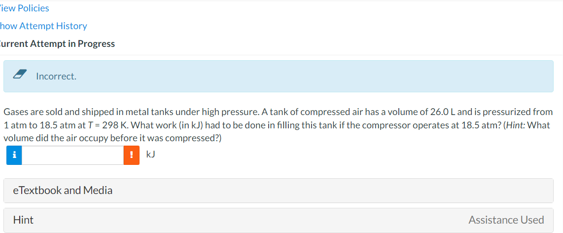 Solved iew Policies how Attempt History Current Attempt in | Chegg.com