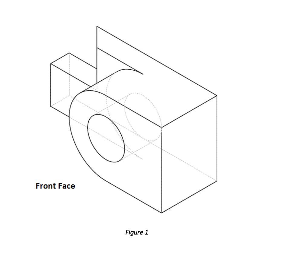 Solved Draw the Cavalier View of the object on the oblique | Chegg.com