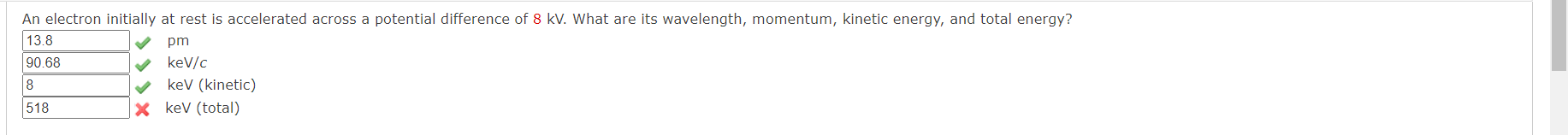 Solved An Electron Initially At Rest Is Accelerated Across A