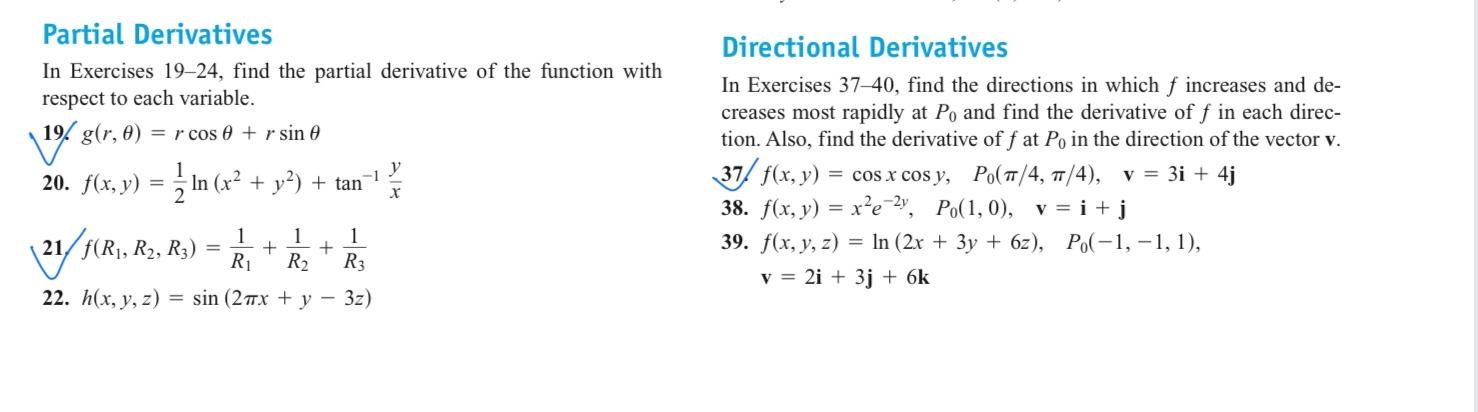 Solved Partial Derivatives In Exercises 19–24, find the | Chegg.com