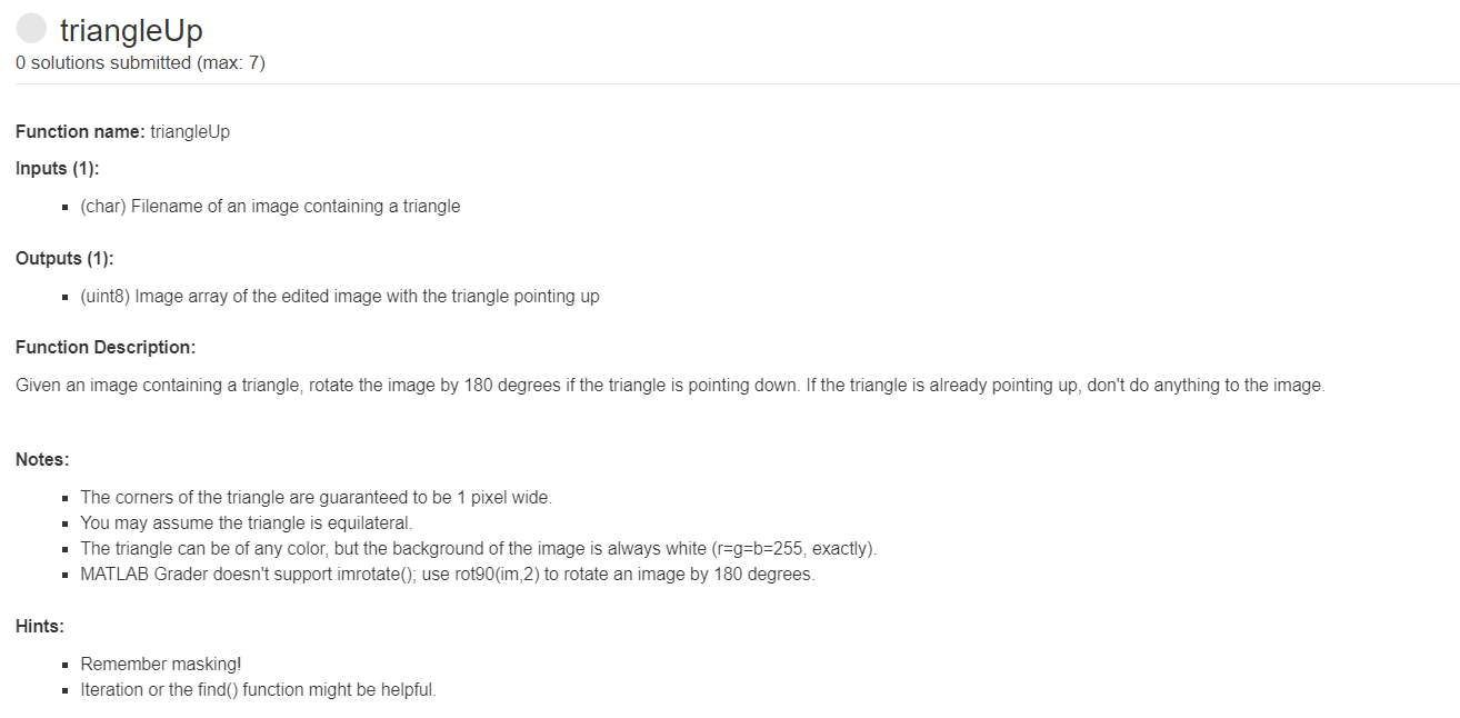 Solved triangleUp O solutions submitted (max: 7) Function | Chegg.com