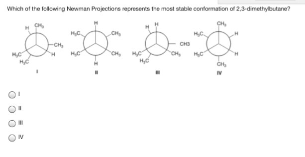 Solved Which of the following Newman Projections represents | Chegg.com
