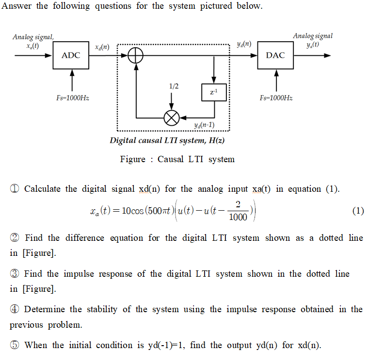 Solved Answer the following questions for the system | Chegg.com