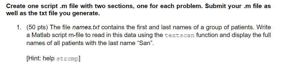 Solved Answer this question in Matlab script with the | Chegg.com