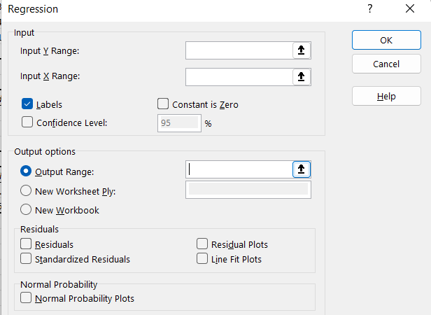 How do we find the regression output on excel file, | Chegg.com