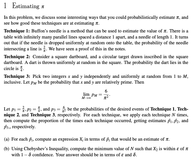 Solved 1 Estimating a In this problem, we discuss some | Chegg.com