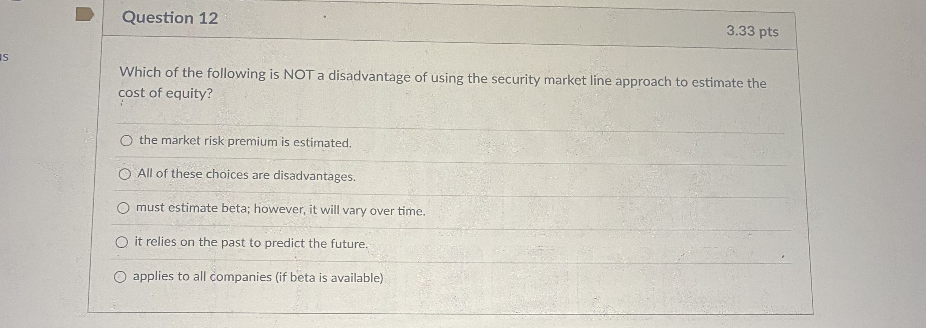 Solved Which of the following is NOT a disadvantage of using | Chegg.com