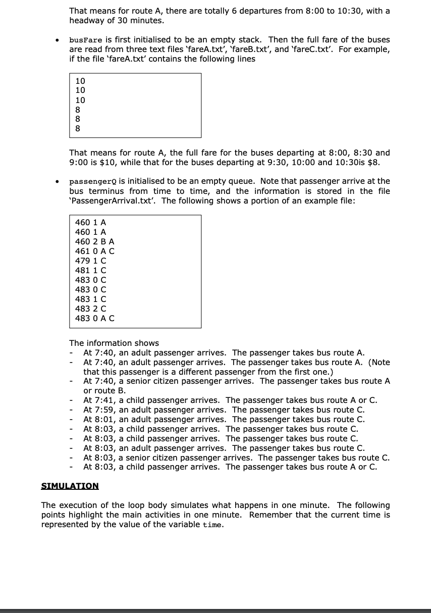 3. Write a program to simulate the following | Chegg.com