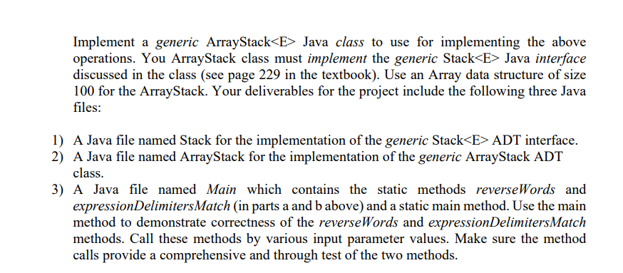 Solved Project Description: In this project you implement an | Chegg.com