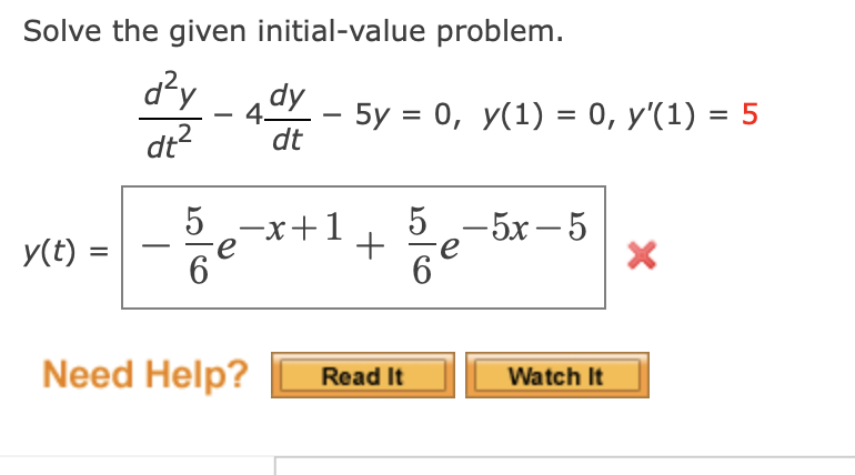 Solved Solve the given initial-value problem. | Chegg.com